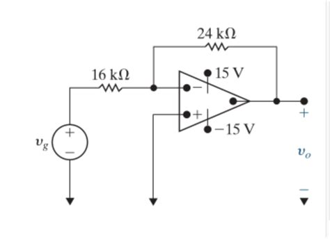 Solved The Inverting Amplifier In The Circuit Shown In