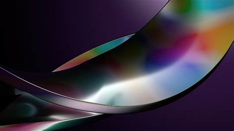 우아하고 현대적인 3d 렌더링 이미지의 배경으로 무지개색 금속판에 현대 미술과 같은 곡선이 있습니다 다중 색상에 대한 스톡 사진 및 기타 이미지 Istock