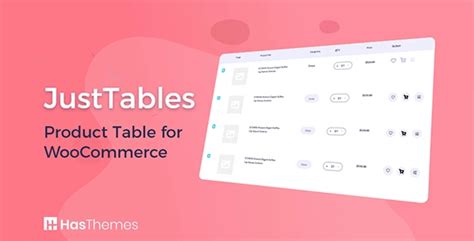 Justtables Pro Woocommerce Product Table Webdevbay