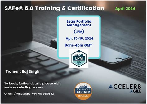 Leanportfoliomanagement Certification Agile Training Lpm Safe6… Acceler8 Agile