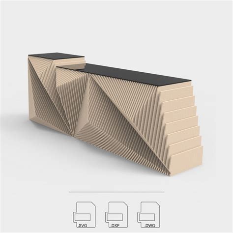 Parametric Desk Facet • Router Cut Files • Cnc Files For Cutting• Vector Files • Dxf • Dwg