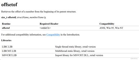 Offsetof函数的宏实现结构体地址偏移的函数 Csdn博客 Offsetof函数的宏实现结构体地址偏移的函数 Csdn博客