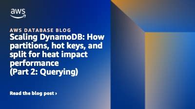 Scaling DynamoDB How Partitions Hot Keys And Split For Heat Impact Performance Part 2