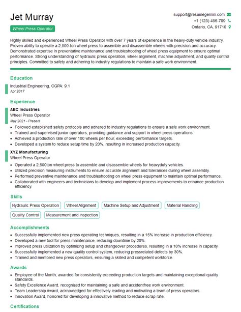 Top 10 Questions For Wheel Press Operator Interview Resumegemini