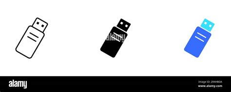 A Vector Illustration Of A USB Flash Drive Which Is A Portable Storage Device That Uses USB