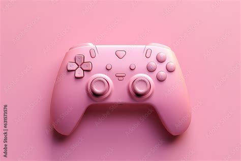 Gaming Controller On Pink Background Feminine Girly Controller For Breast Cancer Awareness In