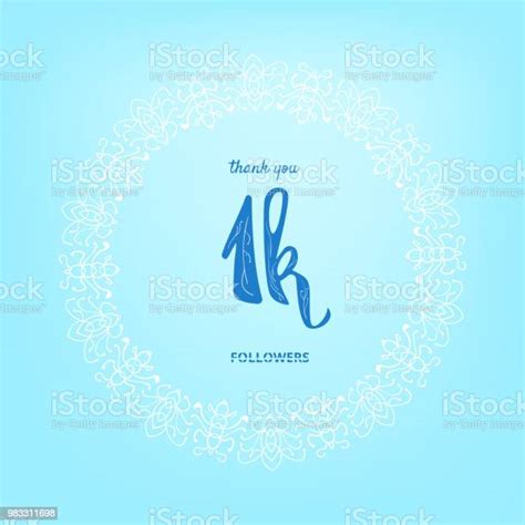 1 K 추종자 감사 합니다 게시물 소셜 미디어에 대 한 벡터 일러스트입니다 0명에 대한 스톡 벡터 아트 및 기타 이미지 0명 1 금선세공 Istock