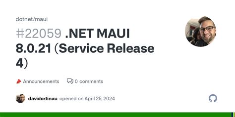 Net Maui 8021 Service Release 4 · Dotnet Maui · Discussion 22059