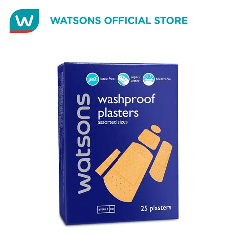 Watsons Washproof Plaster Assorted Sizes 25pcs Shopee Philippines