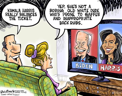 Political Cartoon Us Kamala Harris Joe Biden Vice President Running