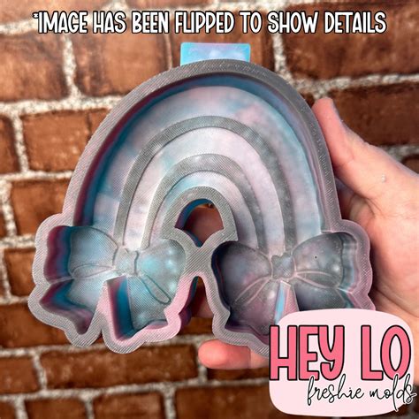 Bow Rainbow Silicone Mold Hey Lo Freshie Co