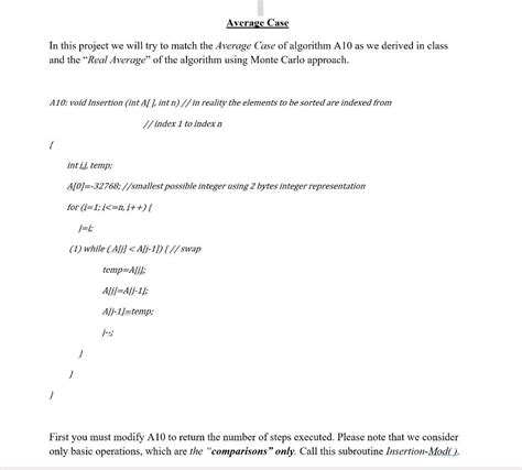 Solved Average Case In This Project We Will Try To Match The
