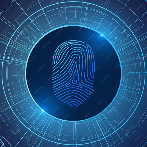 Premium Vector Scan Fingerprint Cyber Security And Password Control