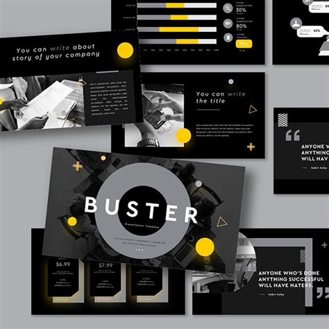 Шаблон корпоративной презентации Buster Biecom Market