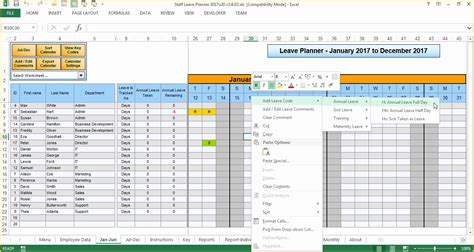 Free Annual Leave Spreadsheet Excel Template Of Anual Leave Planner Template Manage Staff Leave