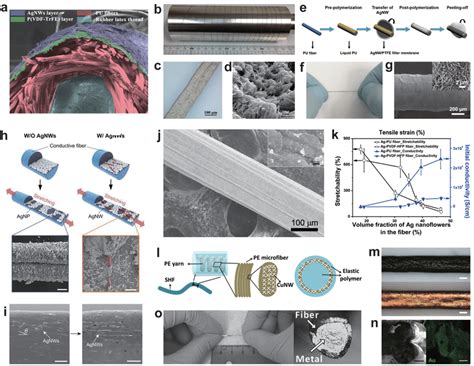 A Cross‐sectional Sem Image Of The Stretchable Conductive Fibers Using Download Scientific
