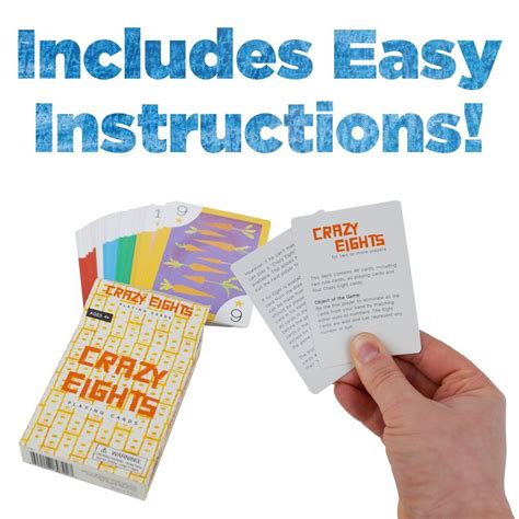 Crazy Eights Illustrated Card Game Tcar 102