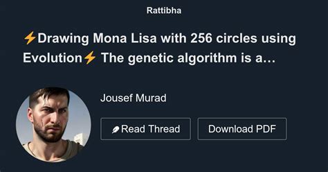 ⚡drawing Mona Lisa With 256 Circles Using Evolution⚡ The Genetic