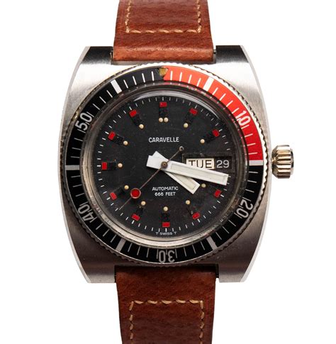 Lot Caravelle Devil Diver 666 Wristwatch