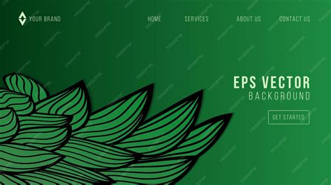 Premium Vector Abstract Green Web Background Of Doodle Shapes Lines