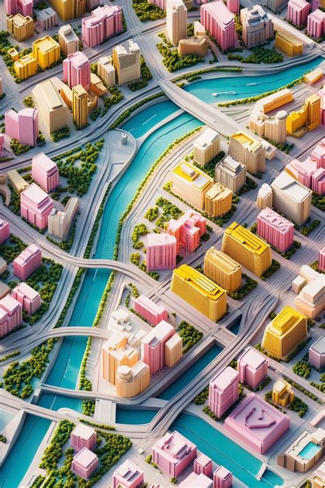 A Vibrant 3d Urban Planning Map Showing Infrastructure Gis Data