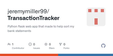 Github Jeremymiller99transactiontracker Python Flask Web App That