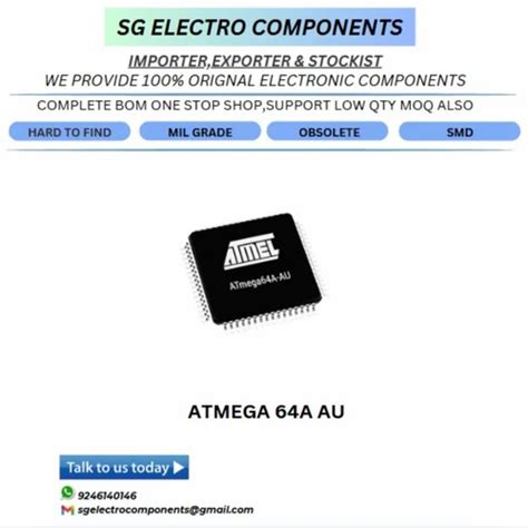 atmega 64a au at ₹ 60 piece atmel atmega microcontrollers in hyderabad id 2855804029433