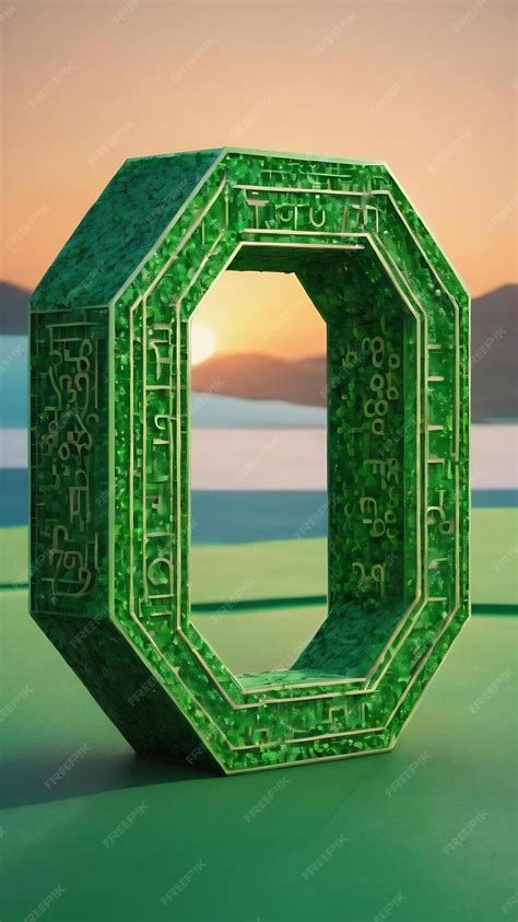 Premium Ai Image Iota Sign Iota Letter Greek Alphabet Symbol Green