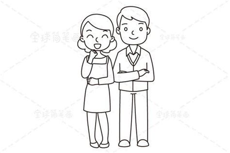 父母的简笔画 父母的简笔画简单又漂亮 苗苗知道