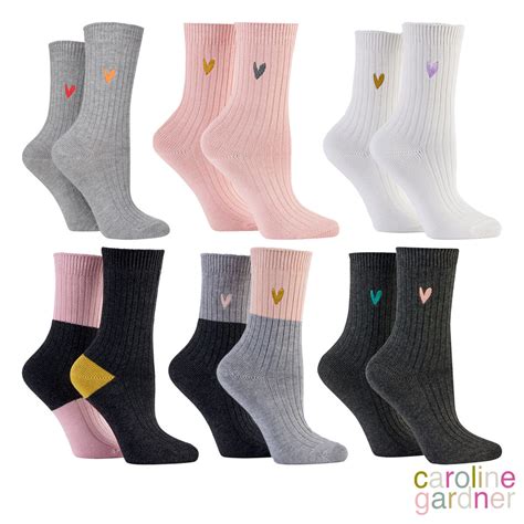 Caroline Gardner Ladies Bamboo Leisure Sock 6 Pack Cos