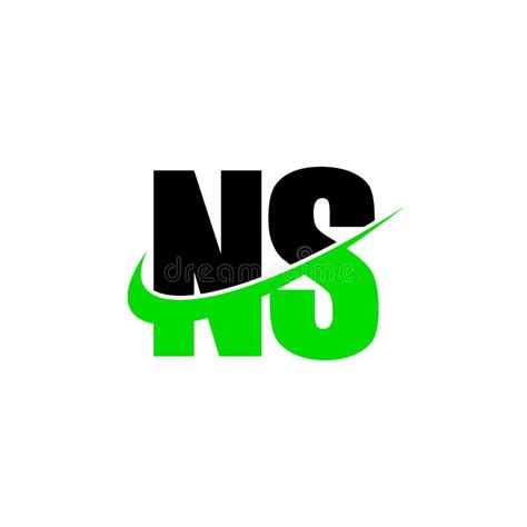 Letter Ns Simple Monogram Logo Icon Design Stock Vector Illustration