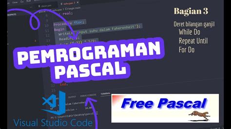 Pemrograman Pascal Bagian 3 Menampilkan Bilangan Ganjil Dan Jenis2