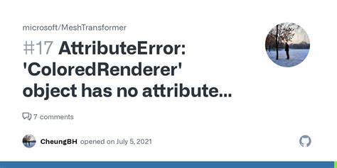 AttributeError ColoredRenderer Object Has No Attribute Vbo Verts Face Issue