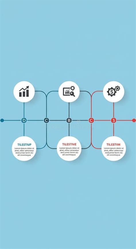 Infographic Features A Horizontal Timeline With Three Circular Nodes