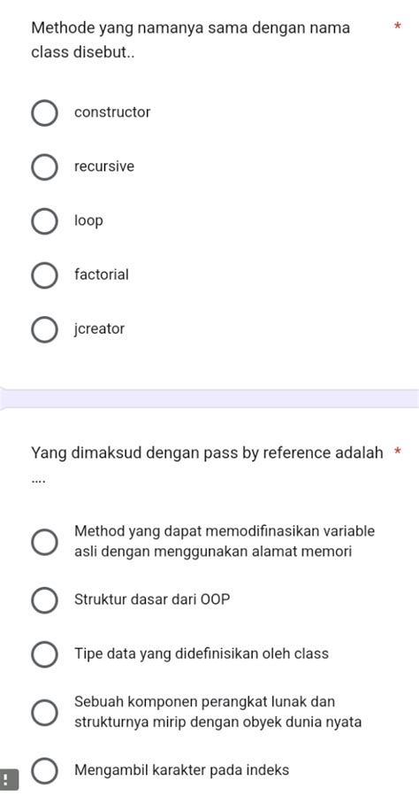 Methode Yang Namanya Sama Dengan Nama Class Disebut Constructor Recursive Loop Factorial