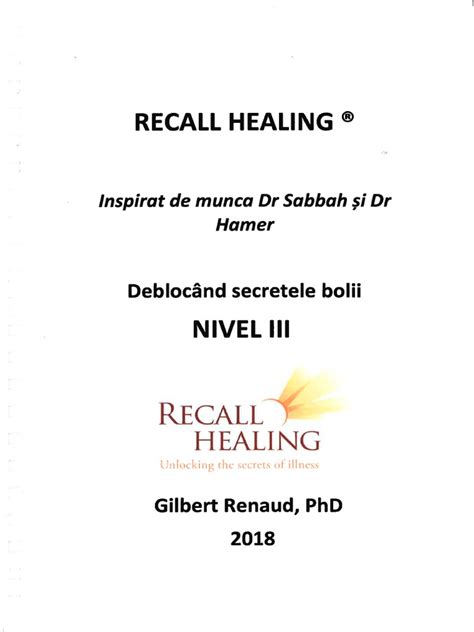 Nivelul Iii Recall Healing Pdf