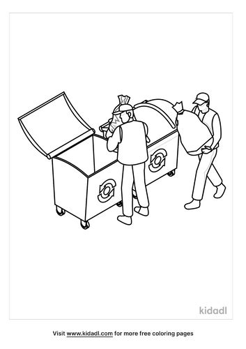 Garbage Collector Coloring Page Free People Coloring Page Coloring Home