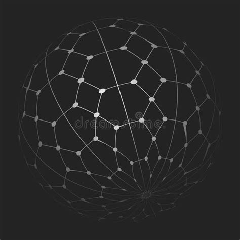 3d sphere mesh grid ball or sphere in grid of line 3d abstract object
