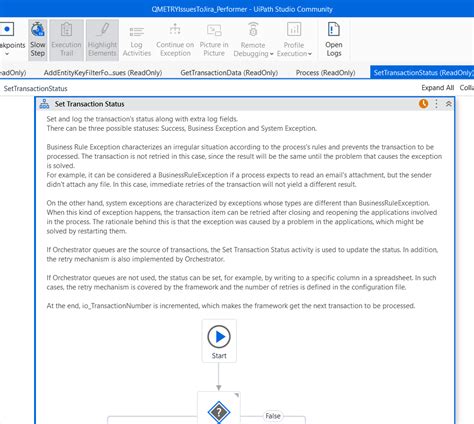 Settransactionstatus Workflow Is Hanging Activities Uipath