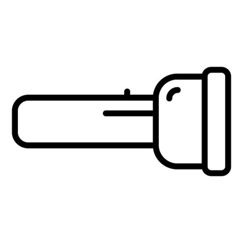 투명한 배경을 가진 손전등 아이콘 템플릿 프리미엄 벡터