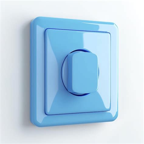 Light Switch 3d Shape With Simple Design And Bright Blue Ren Creative