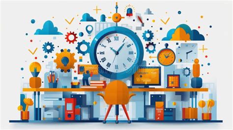 Concept Of Time In The Business Context To Productivity Efficiency And Time Management Stock