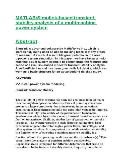 Smib Pdf Electric Power System Simulation