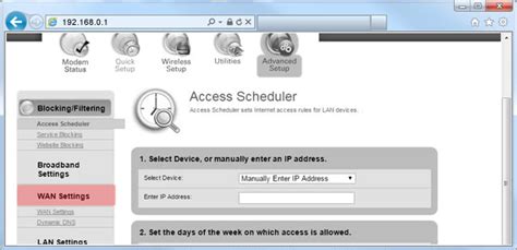 Wan Settings Advanced Modem Setup Brightspeed