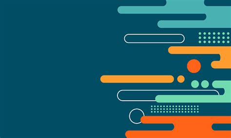 추상 컬러풀 머스타드 둥근 선 하프톤 전환 프레젠테이션에 대 한 벡터 배경 그림 검은색에 대한 스톡 벡터 아트 및 기타 이미지 검은색 기이함 기하 도형 Istock