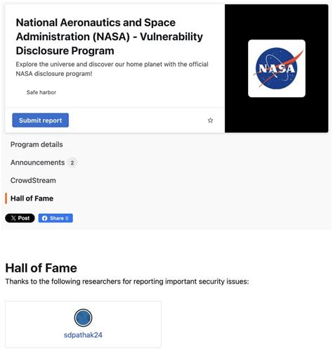 Sarvagn Pathak On Linkedin Nasa Halloffame Bugbounty 24 Comments