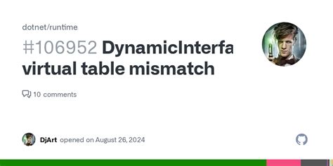 DynamicInterfaceCastableImplementation Virtual Table Mismatch Issue Dotnet Runtime