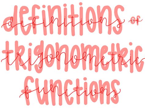 Definitions Of Trig Functions ÷÷÷ ¥ ÷ ¥ Using The Detlef The