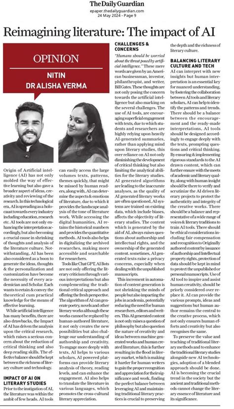 Mr Nitin On Linkedin Artificialintelligence Thedailyguardian Artificialintelligence