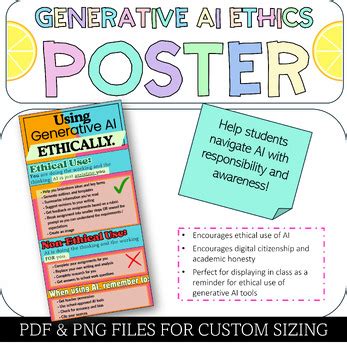 Using Generative Ai Ethically Classroom Poster For Digital